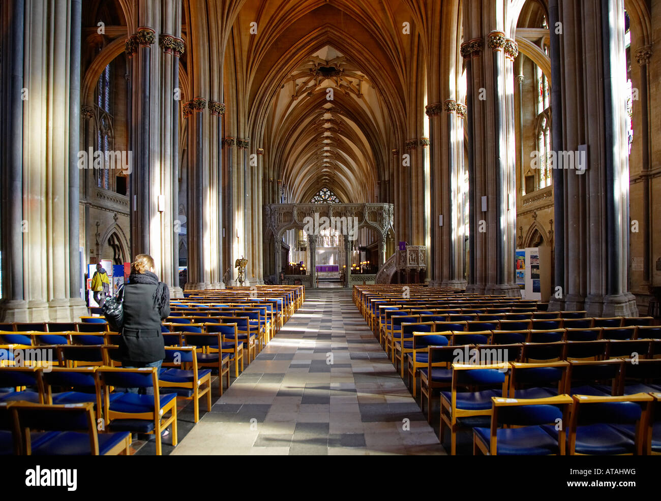 Bristol cathedral uk interior gothic hi-res stock photography and ...