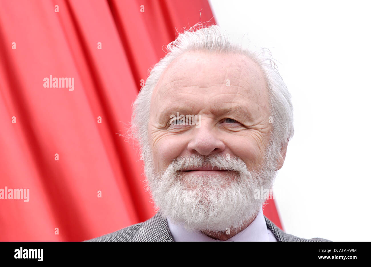 Welsh actor Sir Anthony Hopkins pictured while unveiling a statue of ...