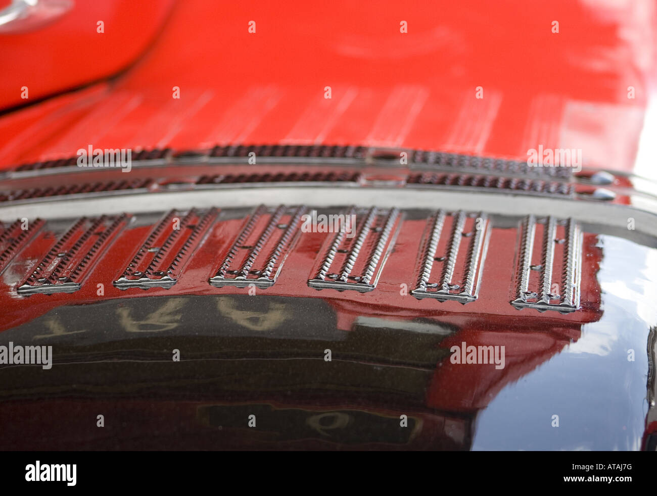 detail of old vintage london route master bus engine cover coach work ...