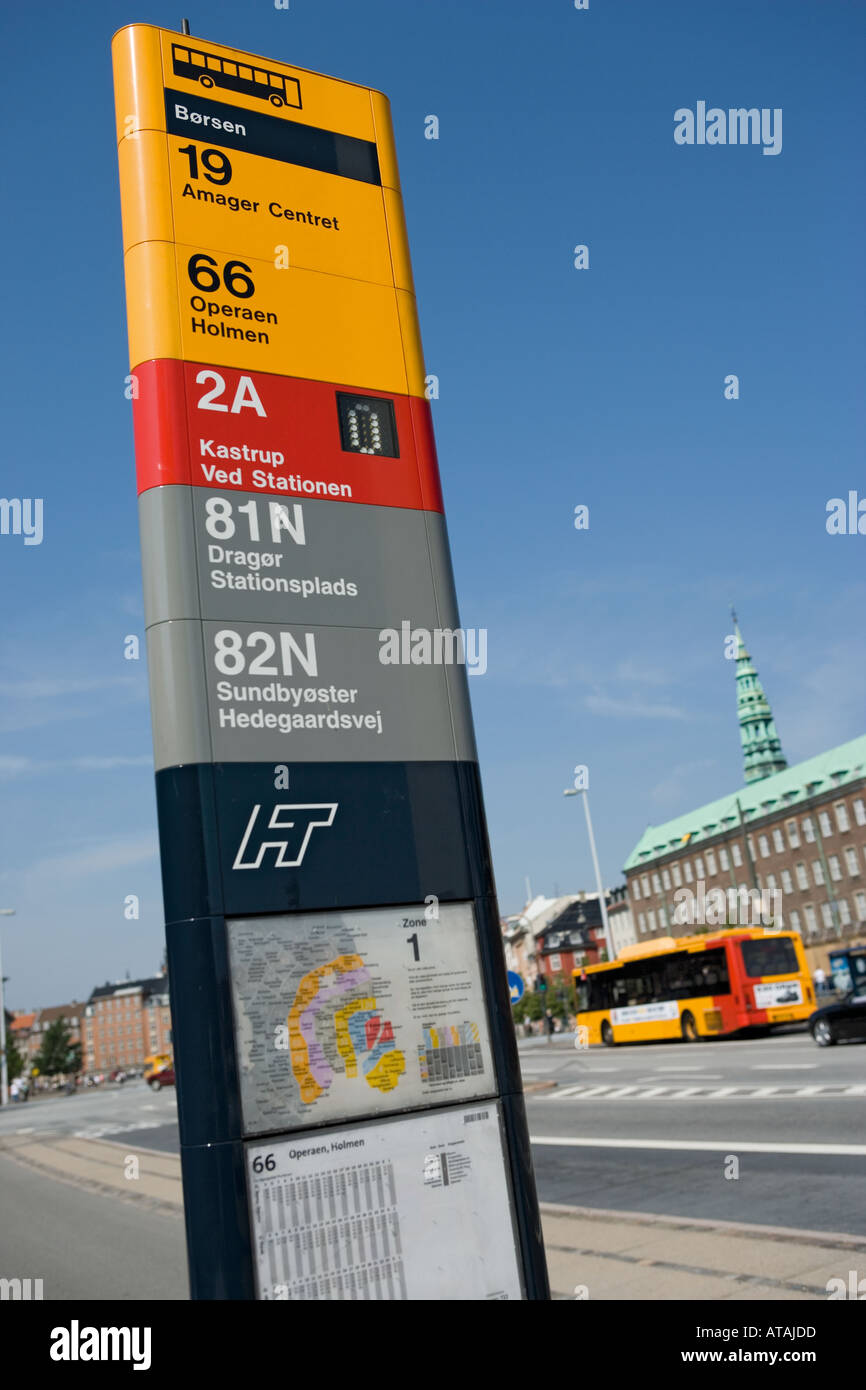 Copenhagen Denmark Bus stop Stock Photo - Alamy