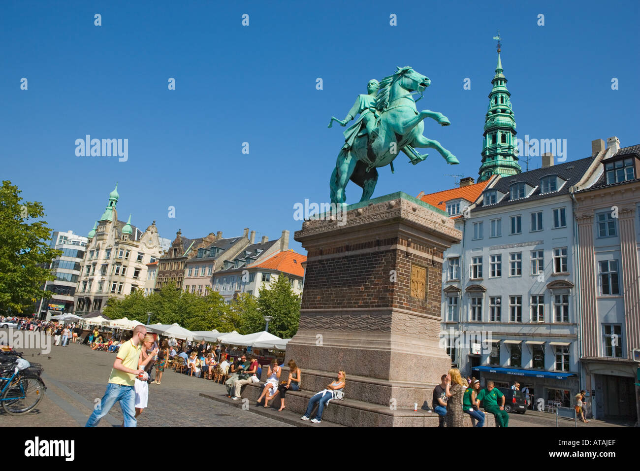 Copenhagen Denmark Equestrian statue of Bishop Absalon 1128 1201 in ...