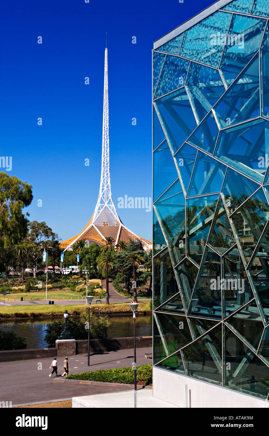 Melbourne architecture glass steel atrium hi-res stock photography and ...