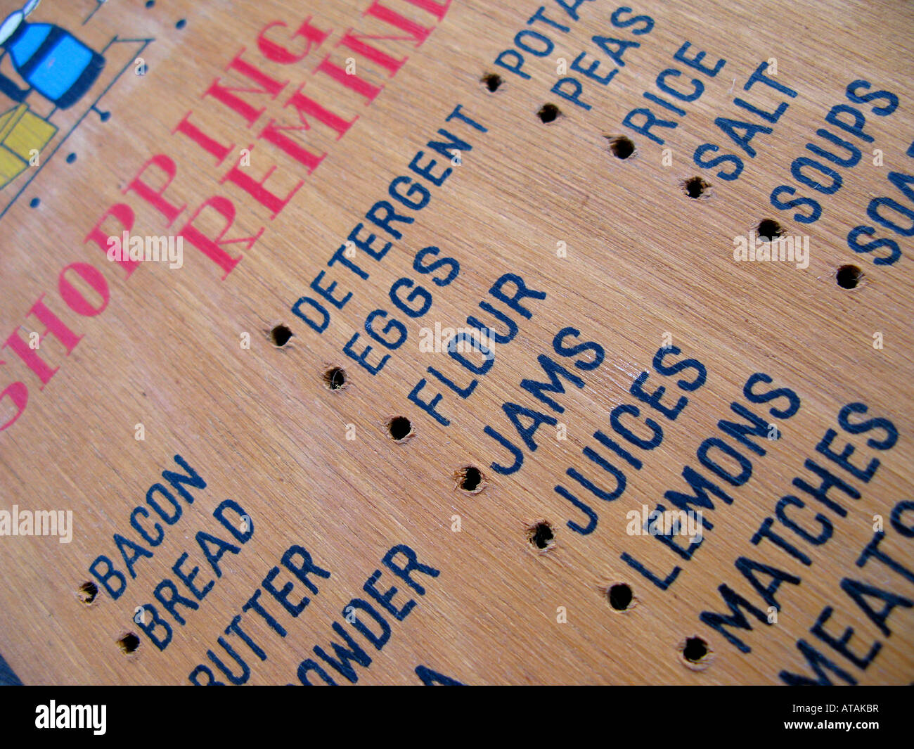 Kitchen reminder for shopping list Stock Photo - Alamy