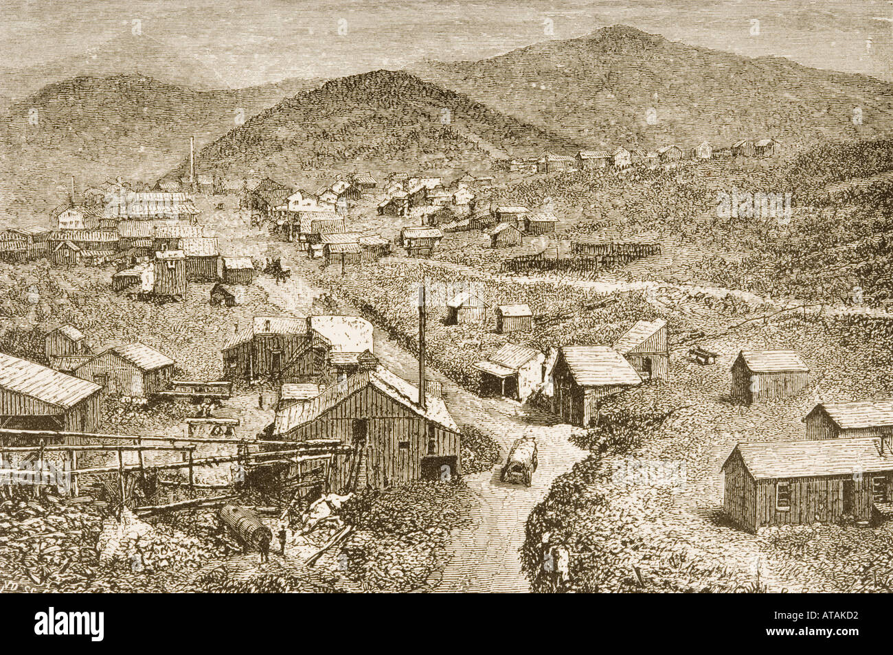 Silver City, Nevada in 1870's. From American Pictures Drawn With Pen ...