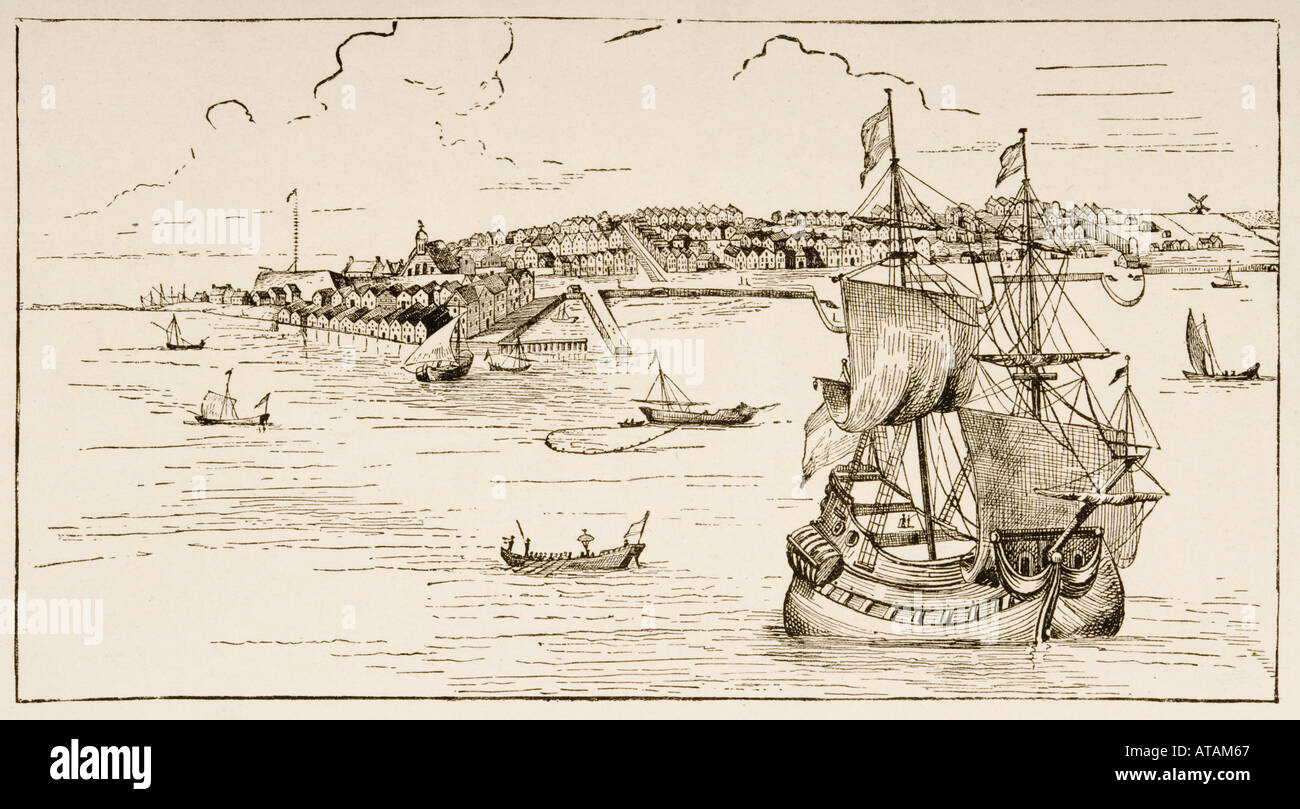 New York in 1673 Stock Photo - Alamy