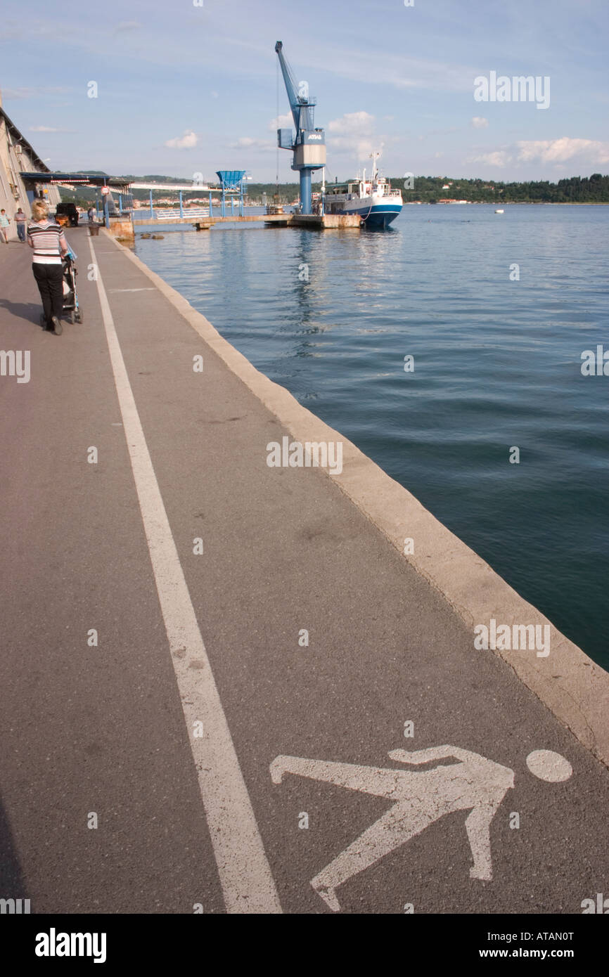 walkway along Portoroz docks Slovenia Stock Photo - Alamy