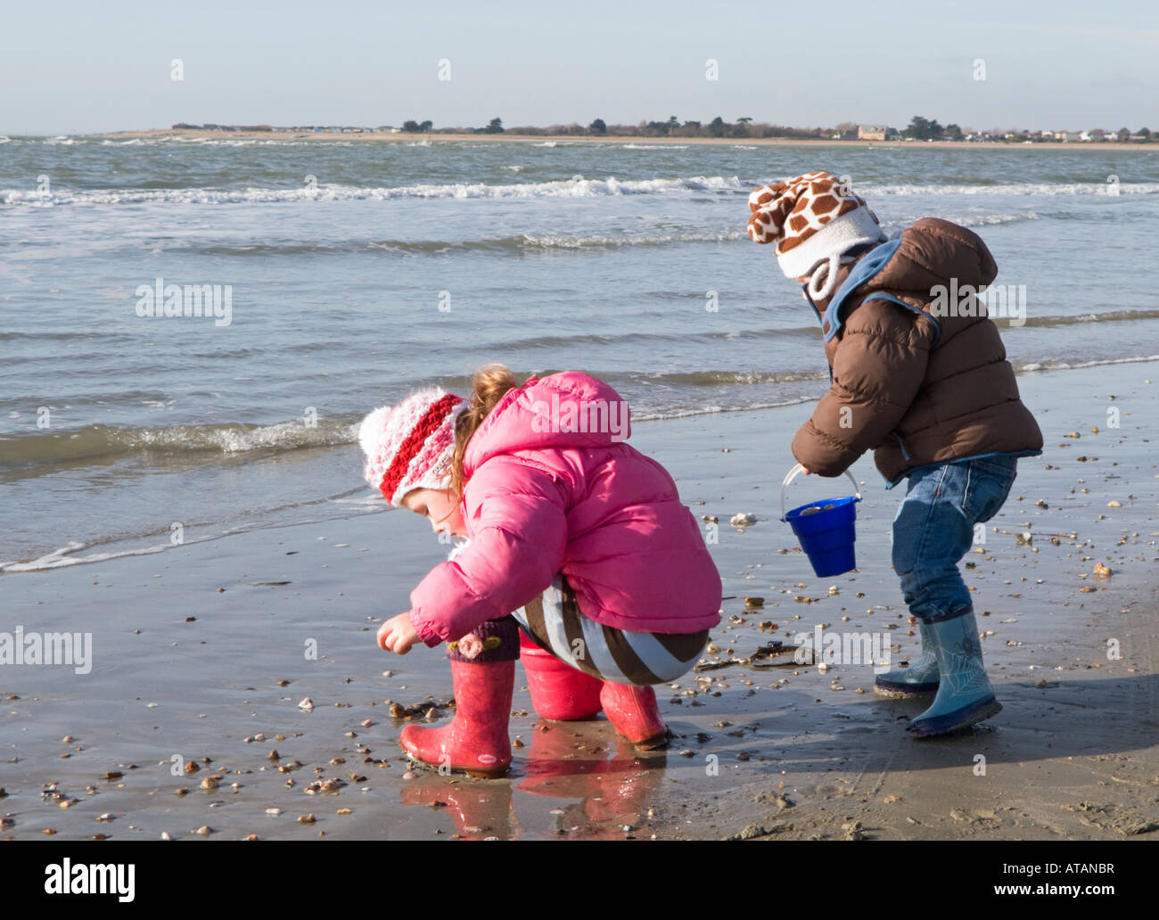 Boy collecting shells hi-res stock photography and images - Alamy