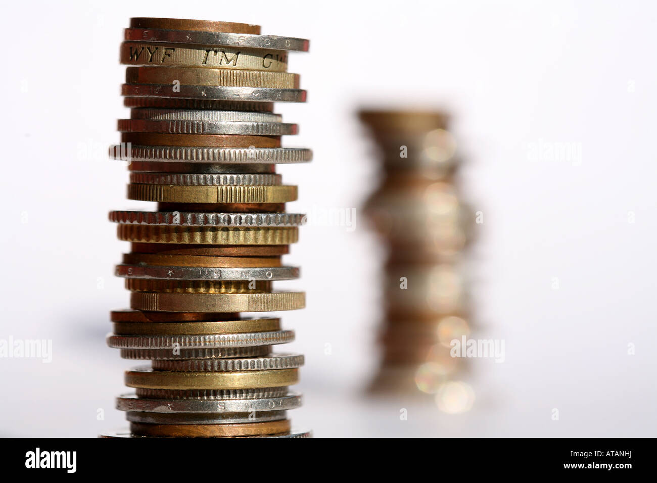money coins in a pile Stock Photo - Alamy