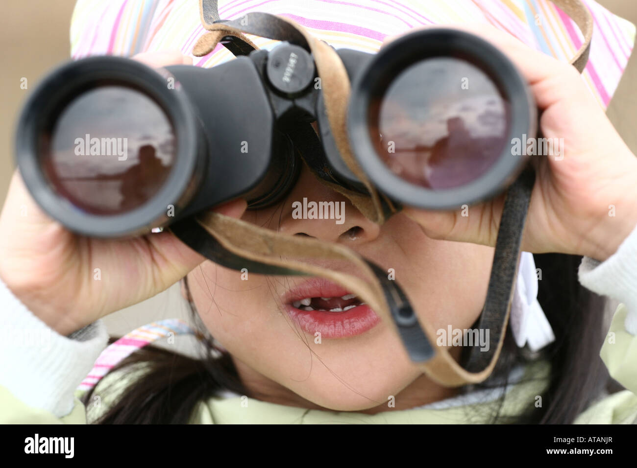 child with enormous magnification lenses Stock Photo - Alamy