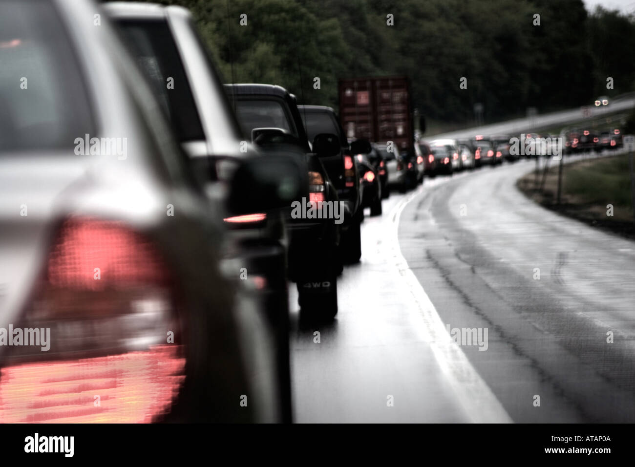 Cars stuck in traffic Stock Photo - Alamy