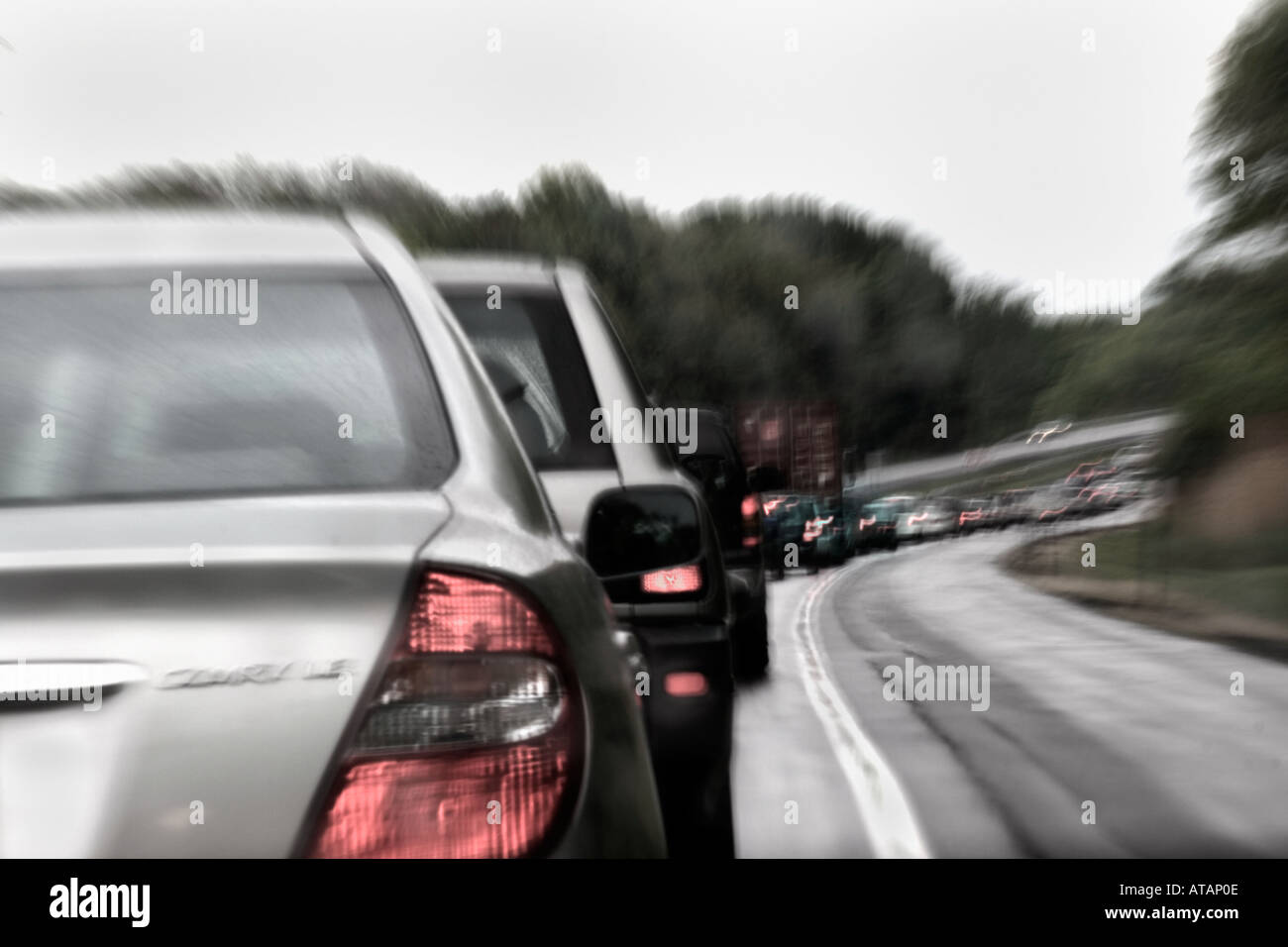 Cars stuck in traffic Stock Photo - Alamy