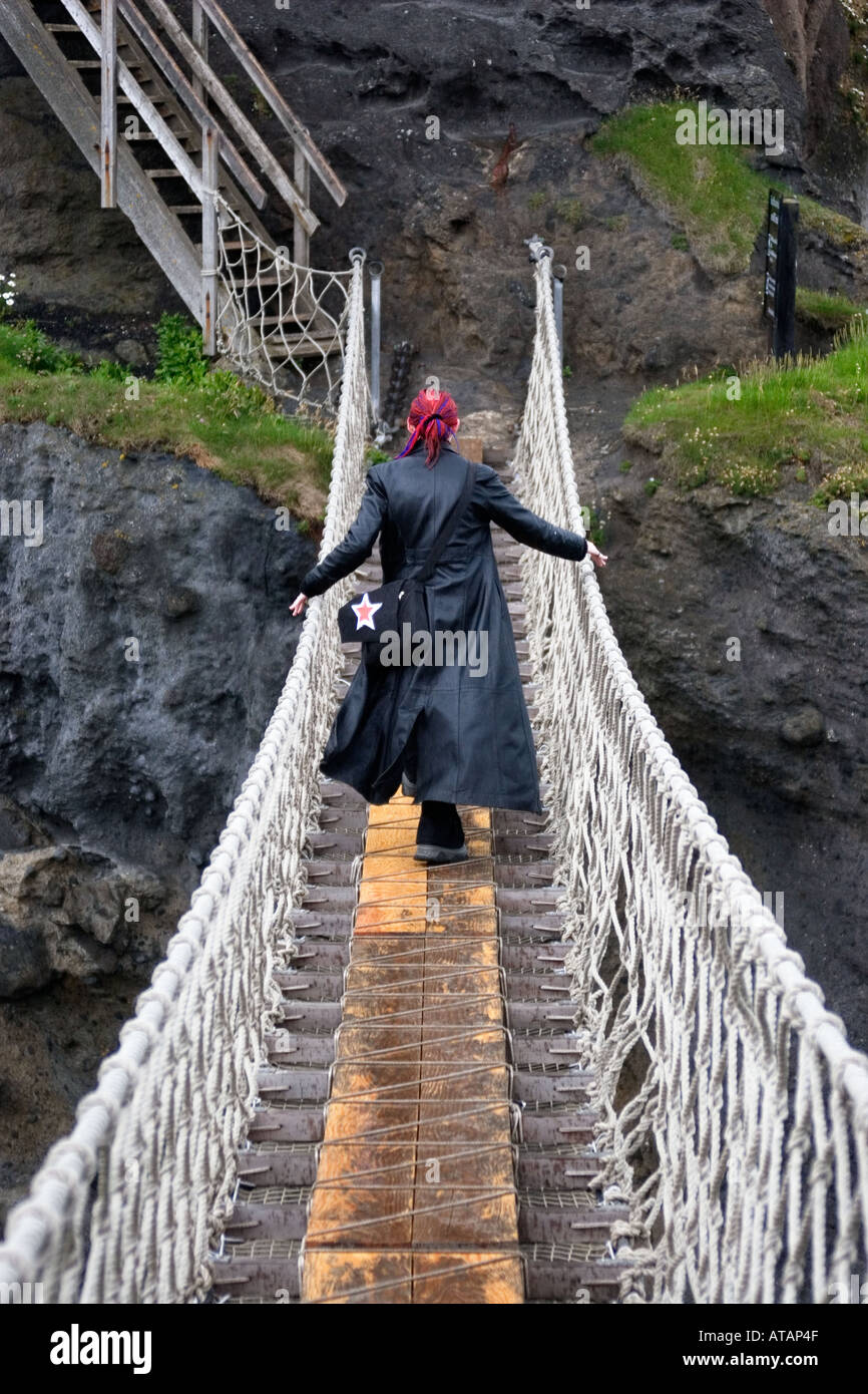 Carrick-a-rede Rope Bridge, County Antrim, Northern Ireland Stock Photo ...