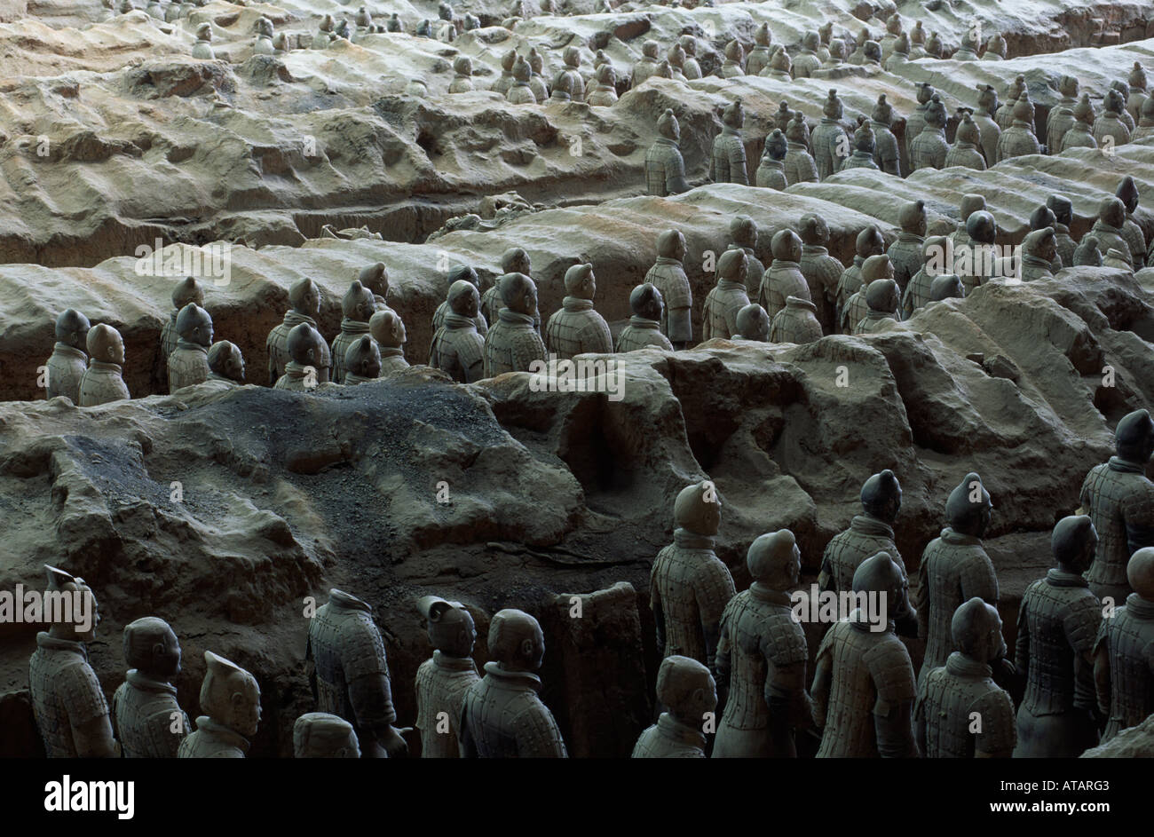 Terra Cotta Warriors at the tomb of Emperor Qin Shi Huang Xian Shaanxi ...
