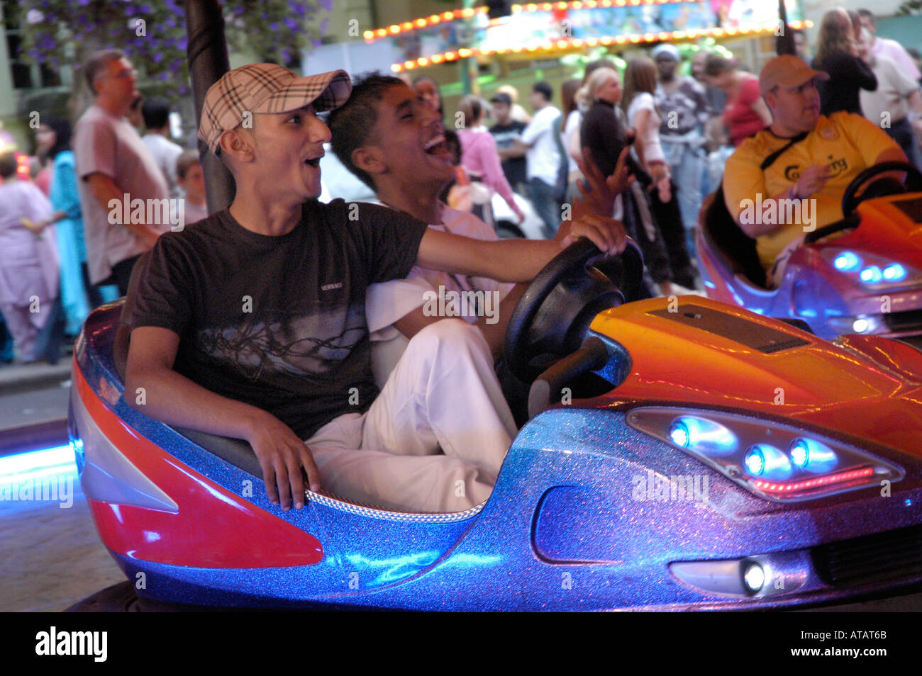 riding the dodgems Stock Photo - Alamy