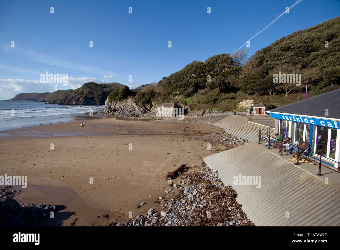 Caswell bay cafe hi-res stock photography and images - Alamy