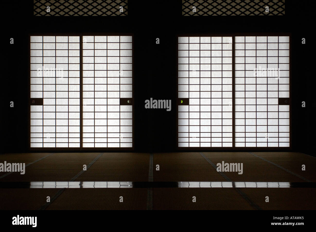 Paper screen doors at Koshoji Temple Kyoto Japan Stock Photo - Alamy