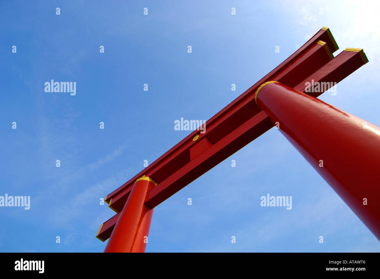 Giant Torii gate near Heian Jingu Shrine Kyoto Japan Stock Photo - Alamy