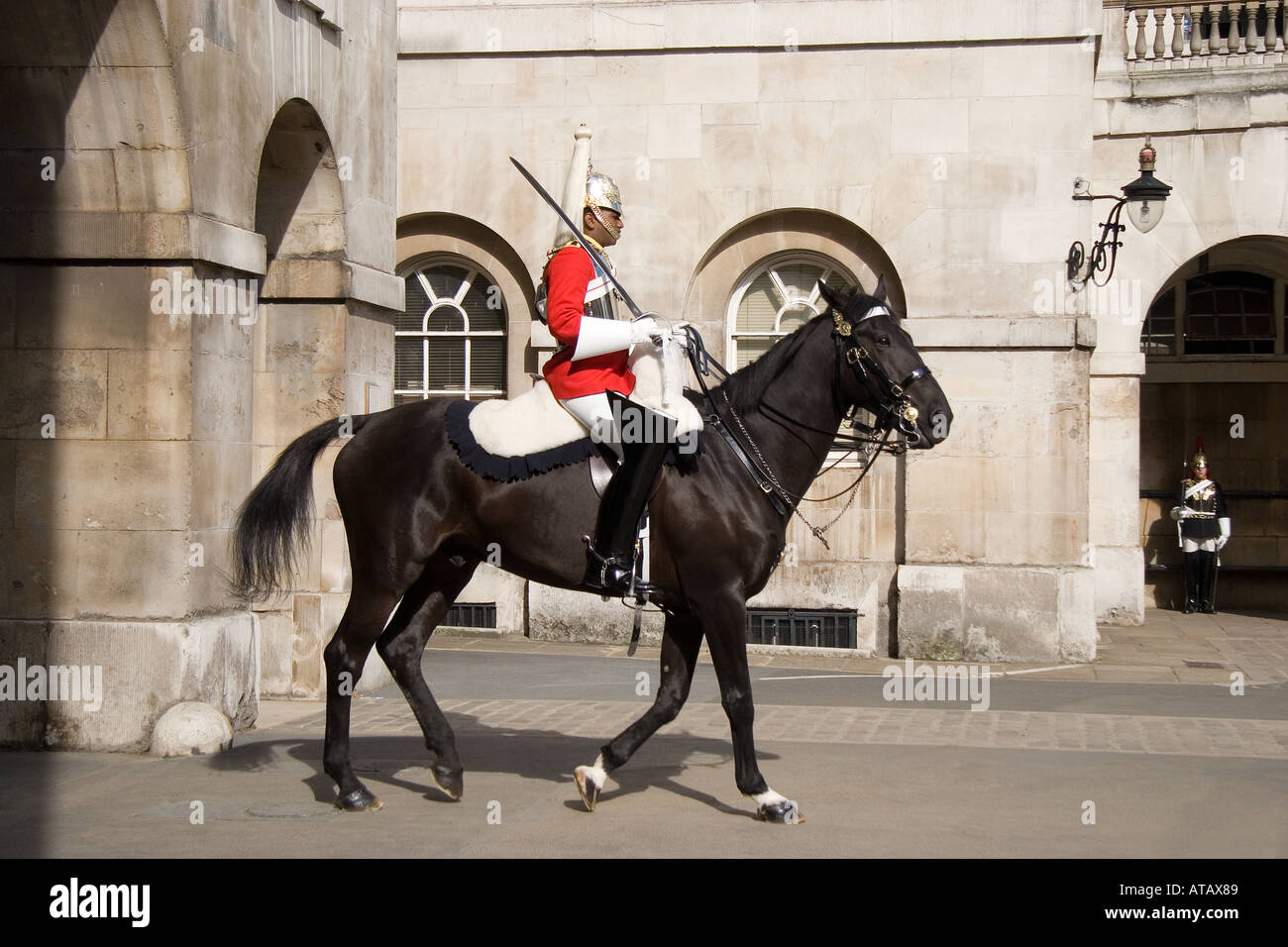 Mounted soldier,Horseguards parade Stock Photo - Alamy