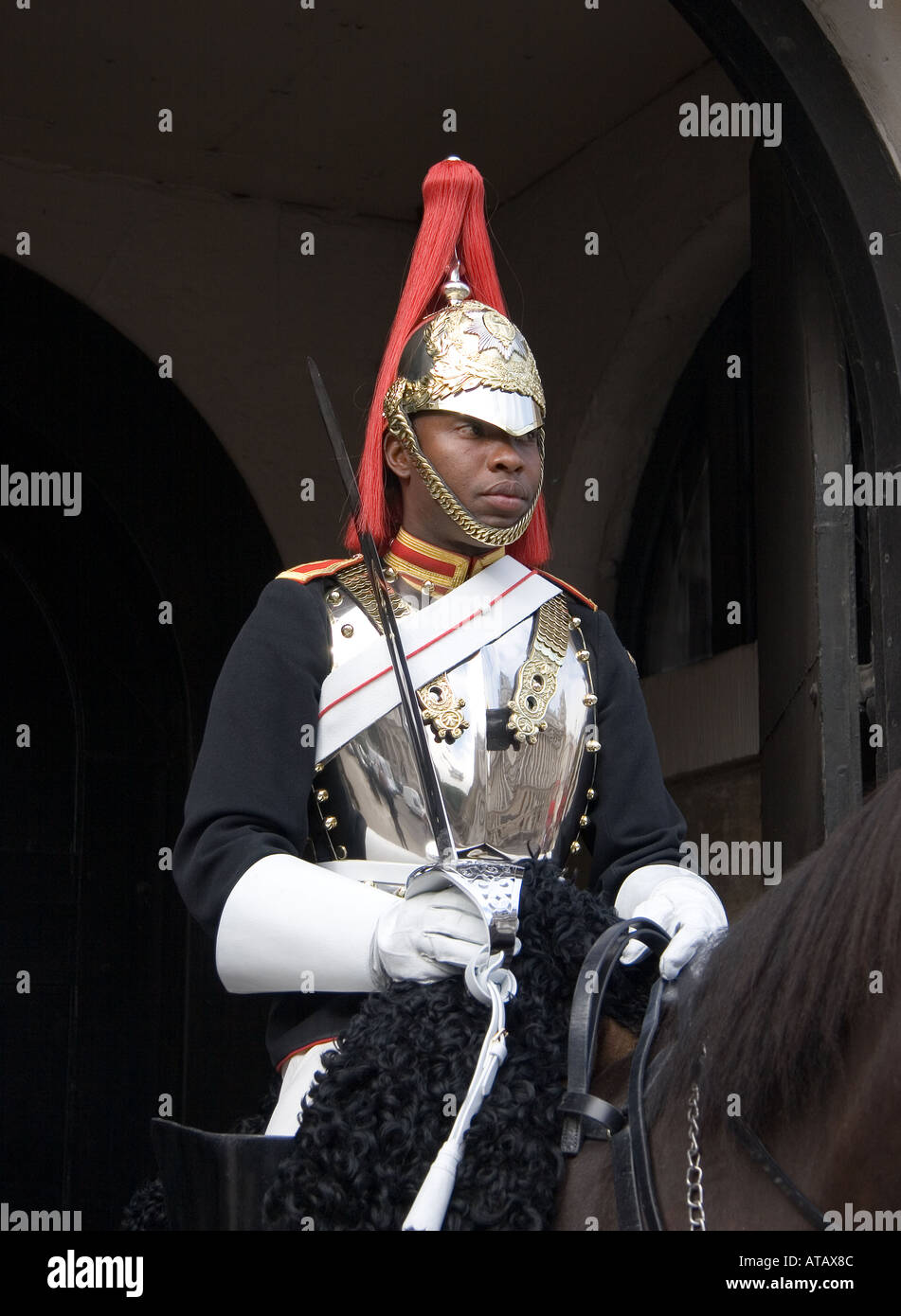 Mounted soldier on guard Stock Photo - Alamy