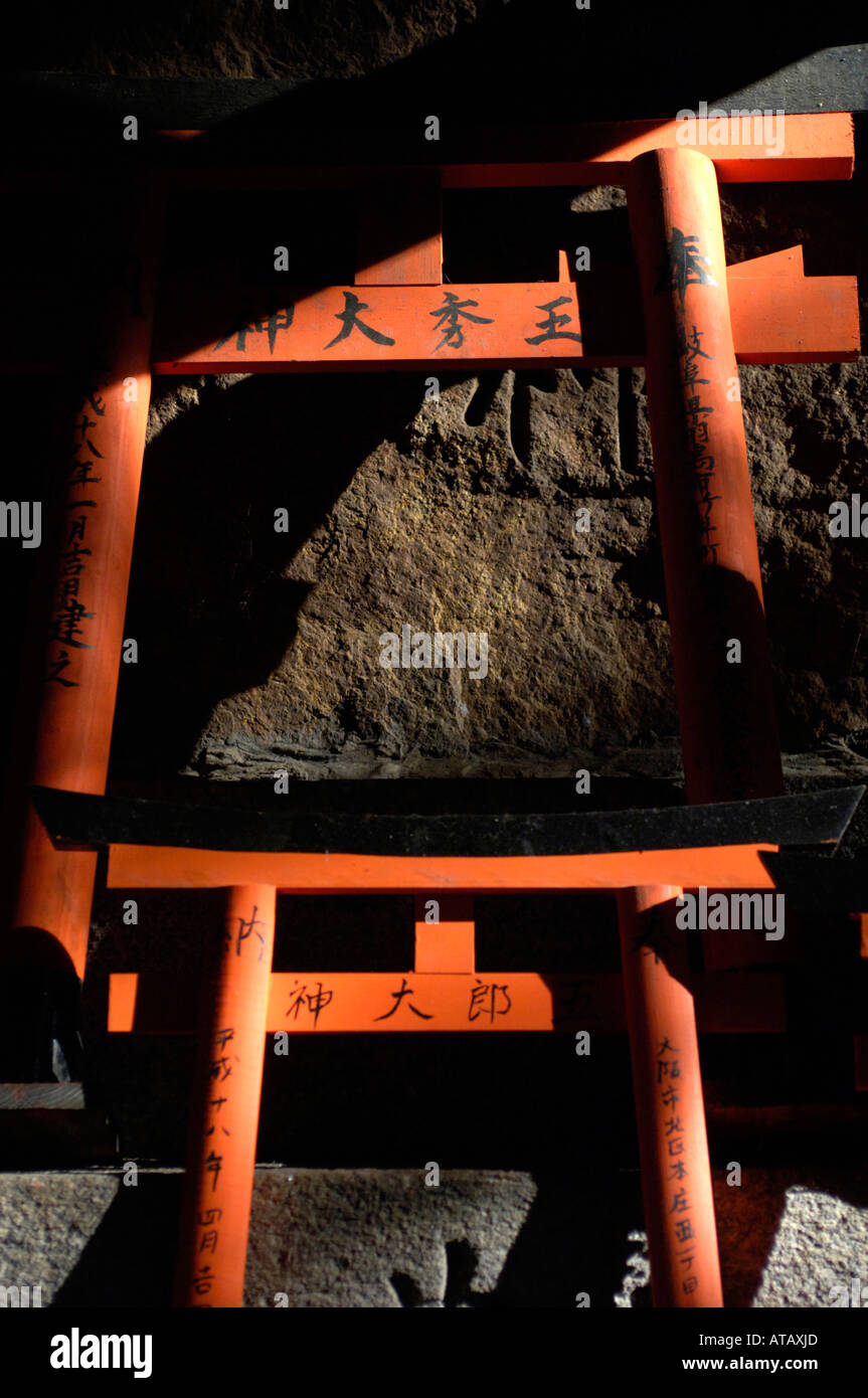 Small Torii gates at Fushimi Inari Shrine Kyoto Japan Stock Photo - Alamy