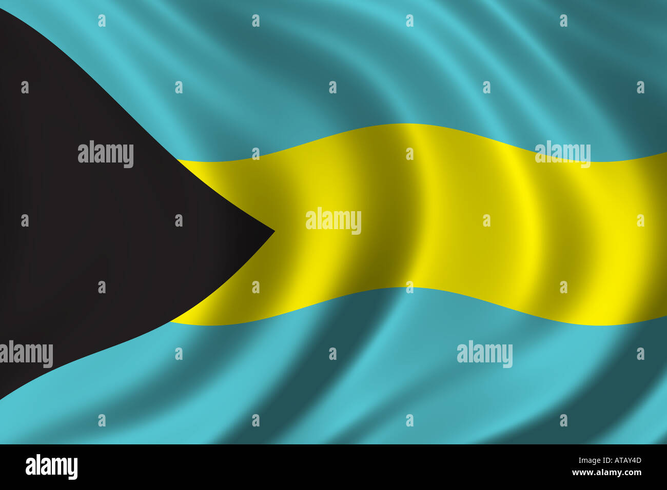 Flag of Bahamas Stock Photo - Alamy