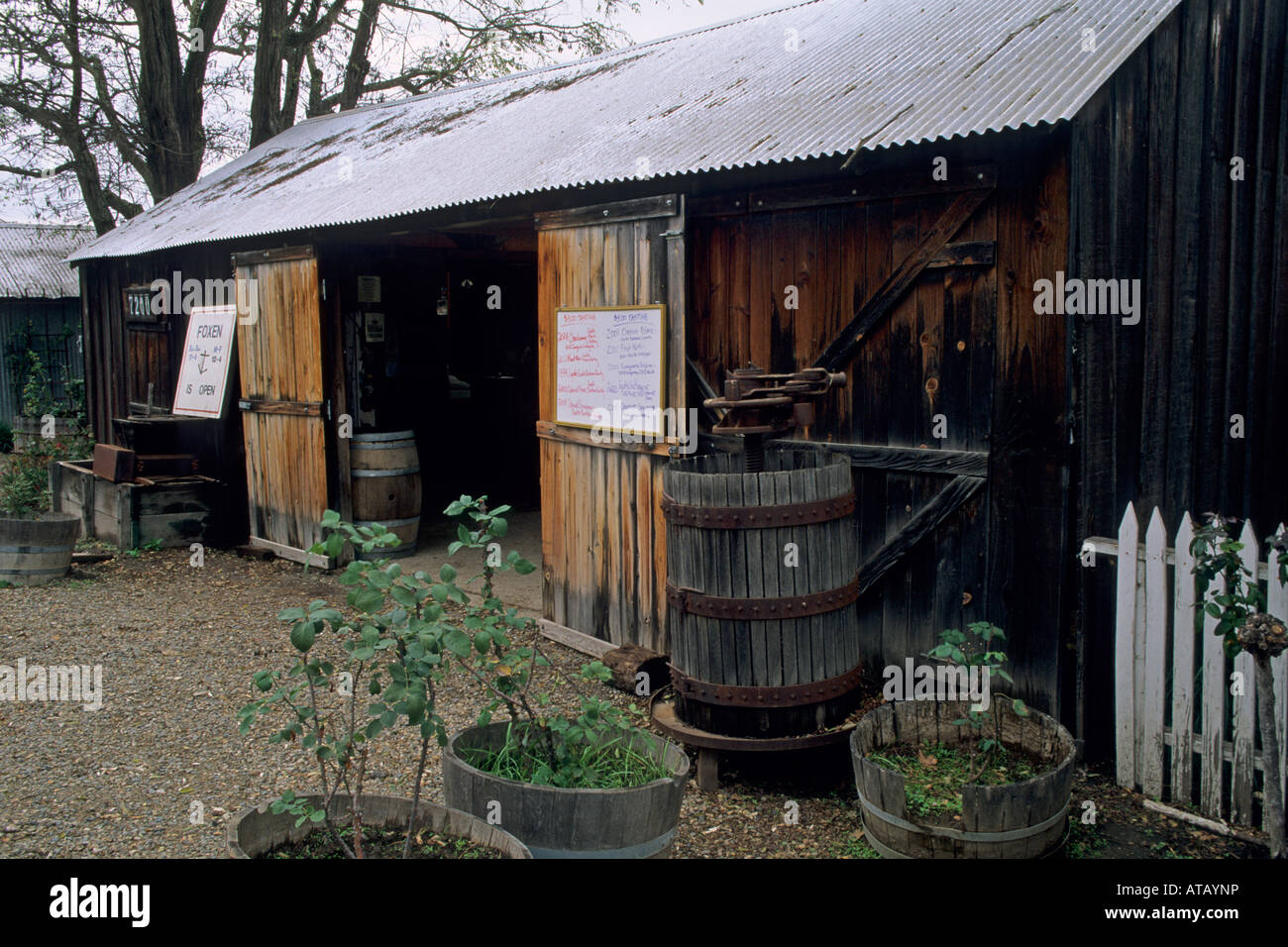 Rustic wood winery old doors rural hi-res stock photography and images ...