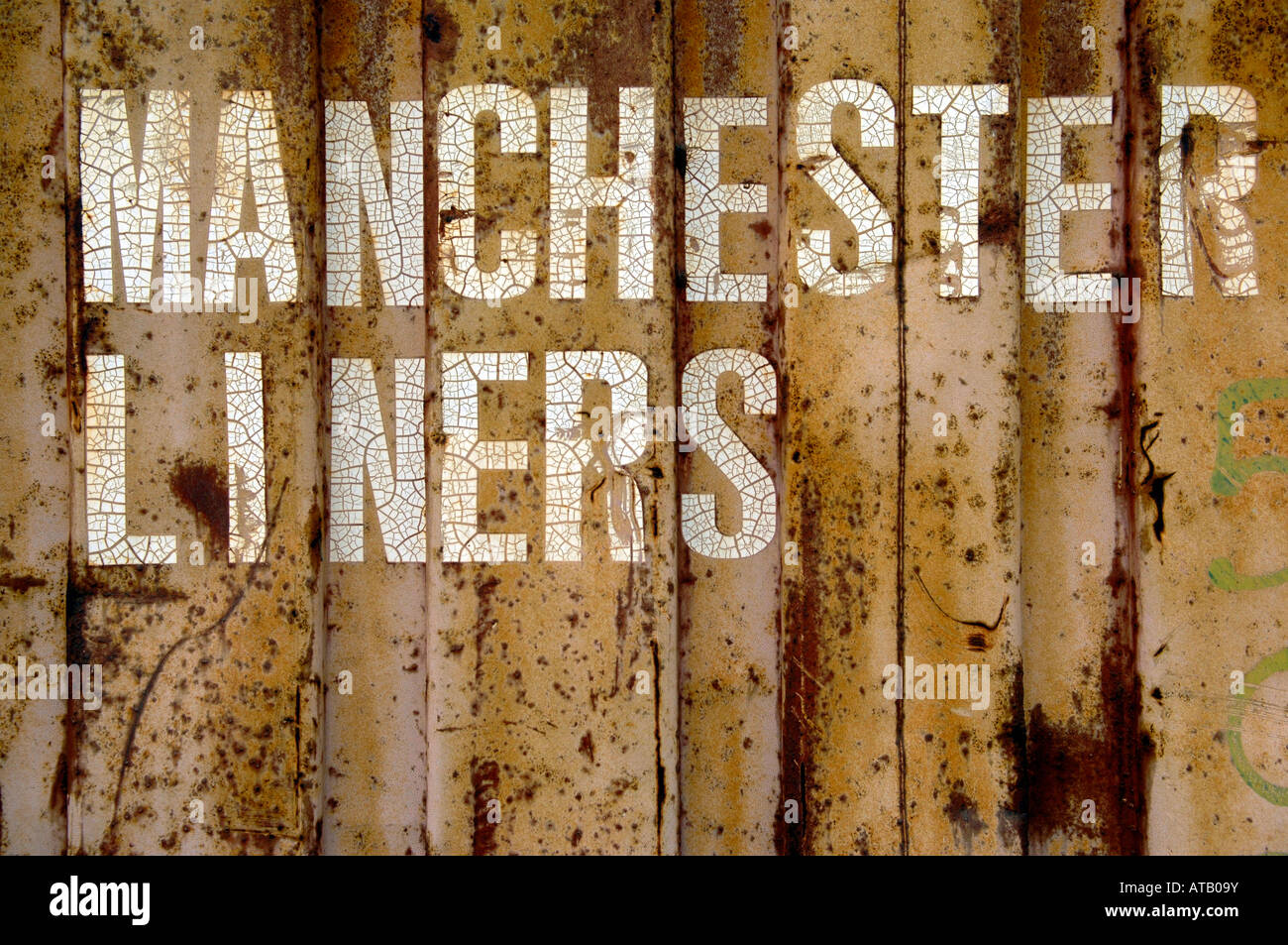 manchester liners old cargo container freight pink rusty decay ...
