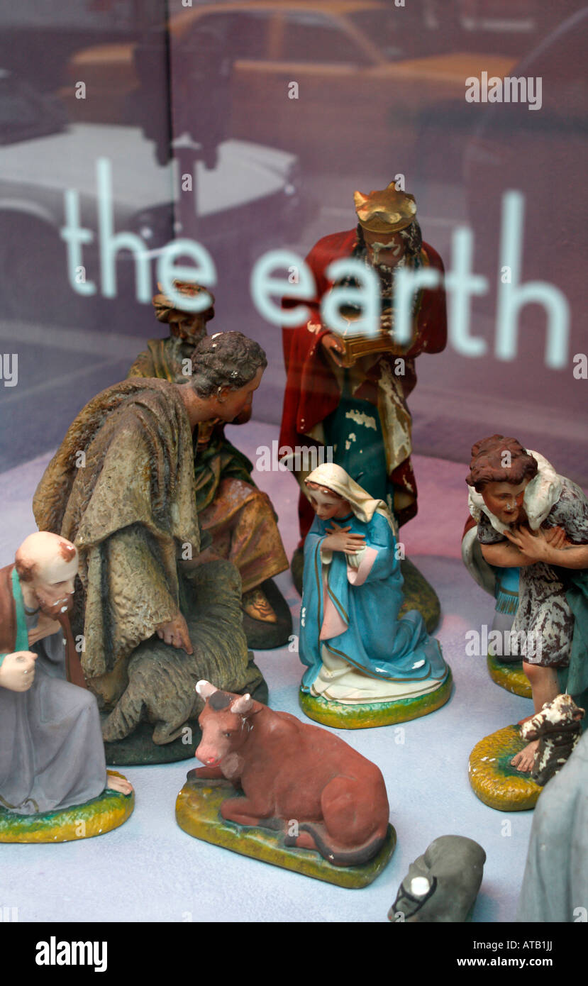 In New York City Nativity scene on Broadway Stock Photo - Alamy