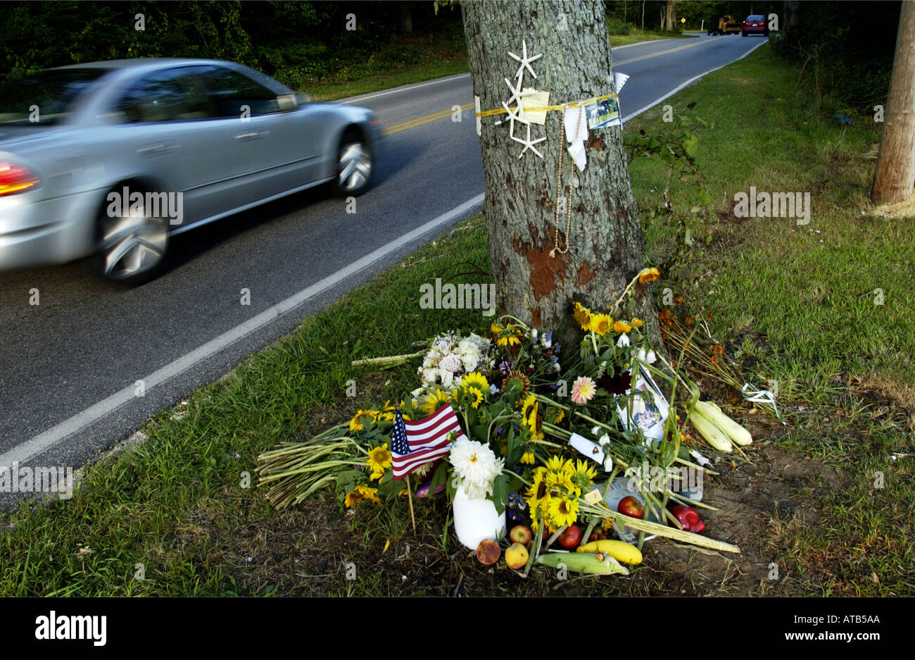 Road side memorial car accident hi-res stock photography and images - Alamy
