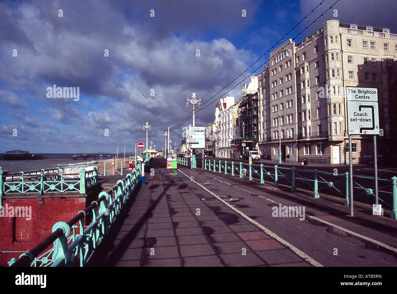 brighton promenade south coast seaside town sussex britain england uk ...