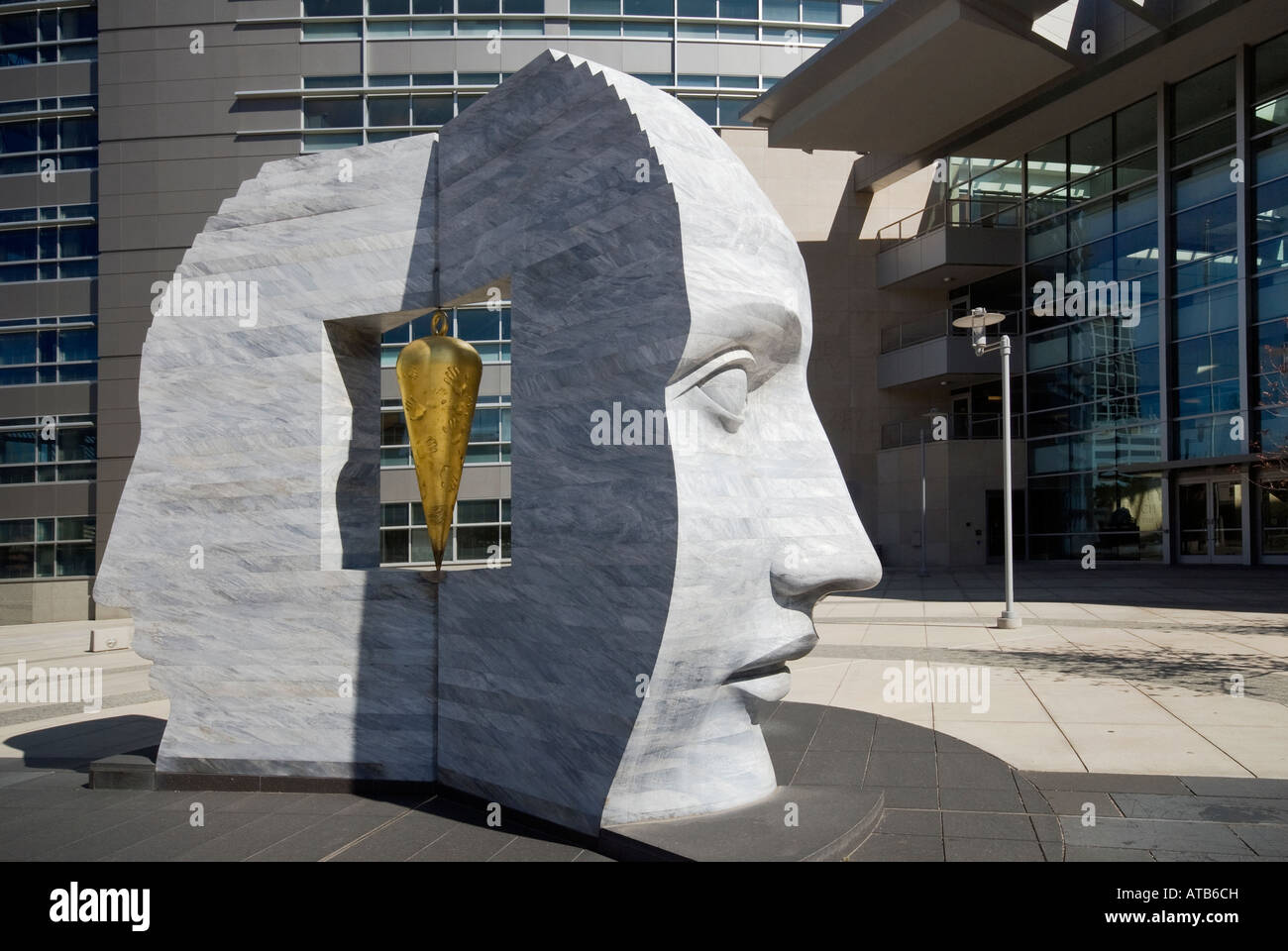 Janus Head sculpture at Wellington E Webb Municipal Office Building ...