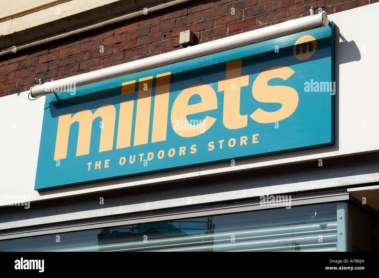 millets camping shop outdoor clothes high street Stock Photo - Alamy