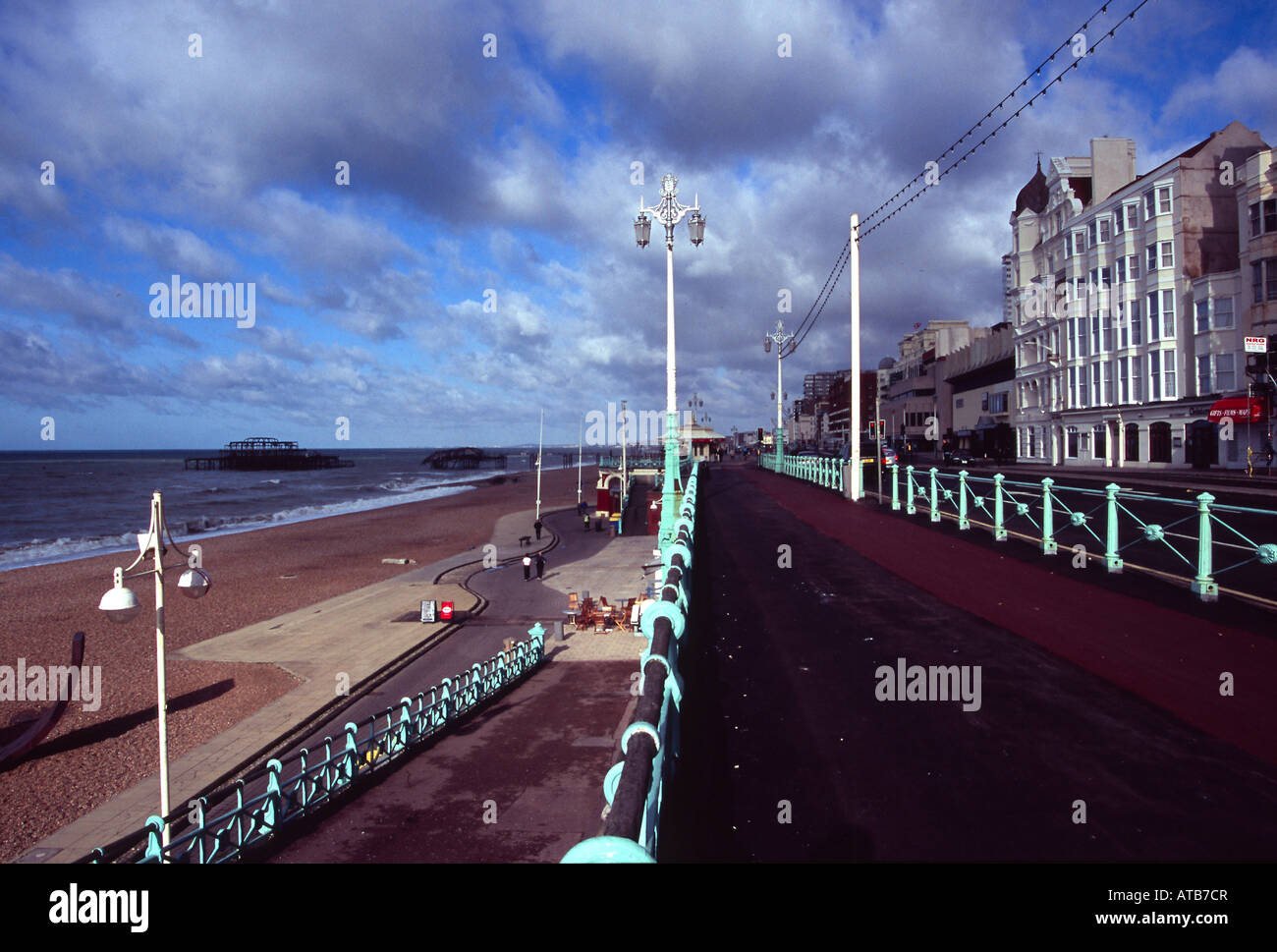 brighton promenade south coast seaside town sussex britain england uk ...