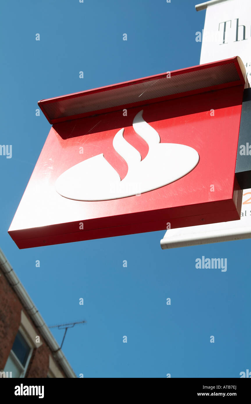 santander logo brand branding spainish Stock Photo - Alamy