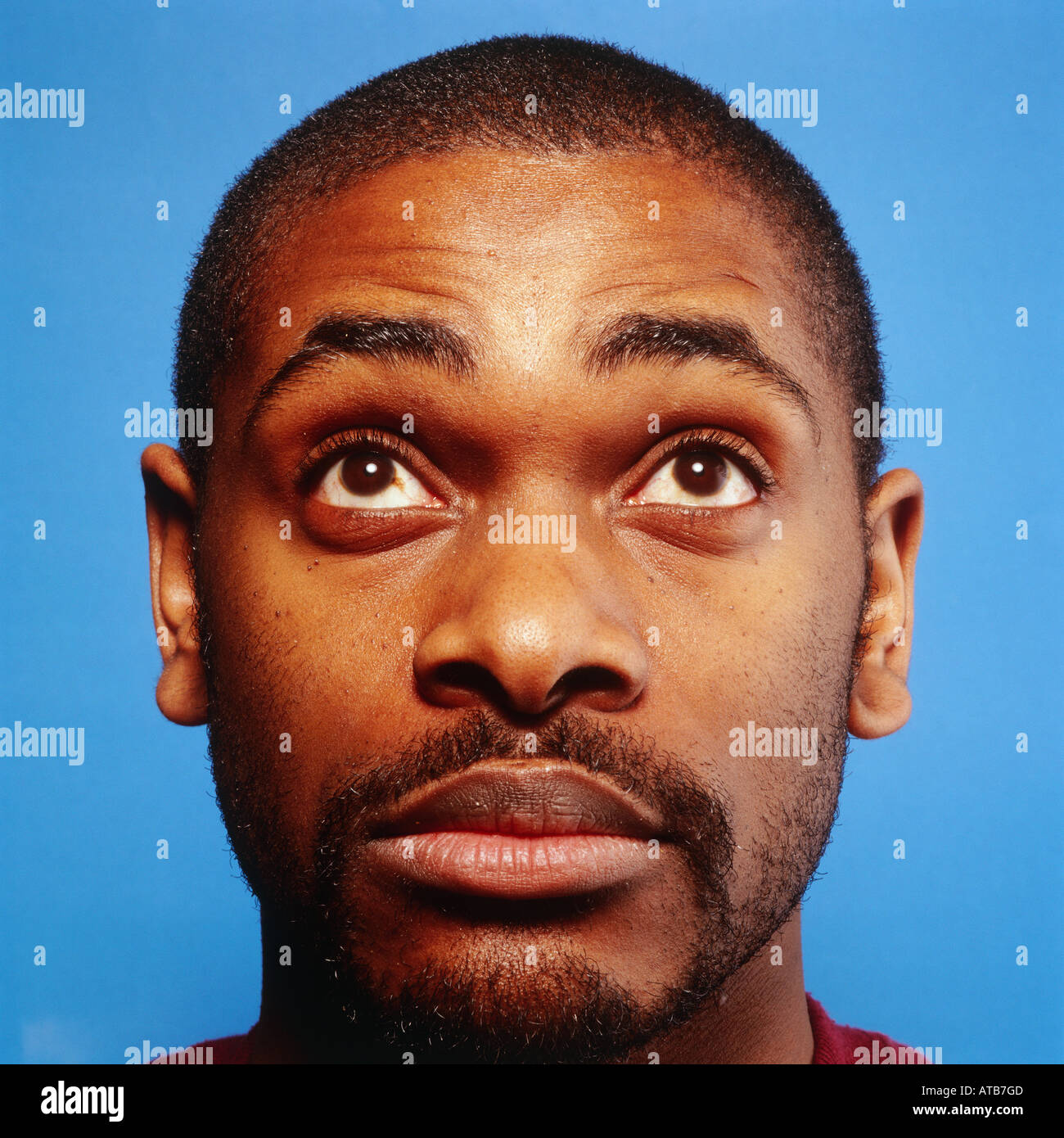 Eyes man male looking look up upwards hi-res stock photography and ...