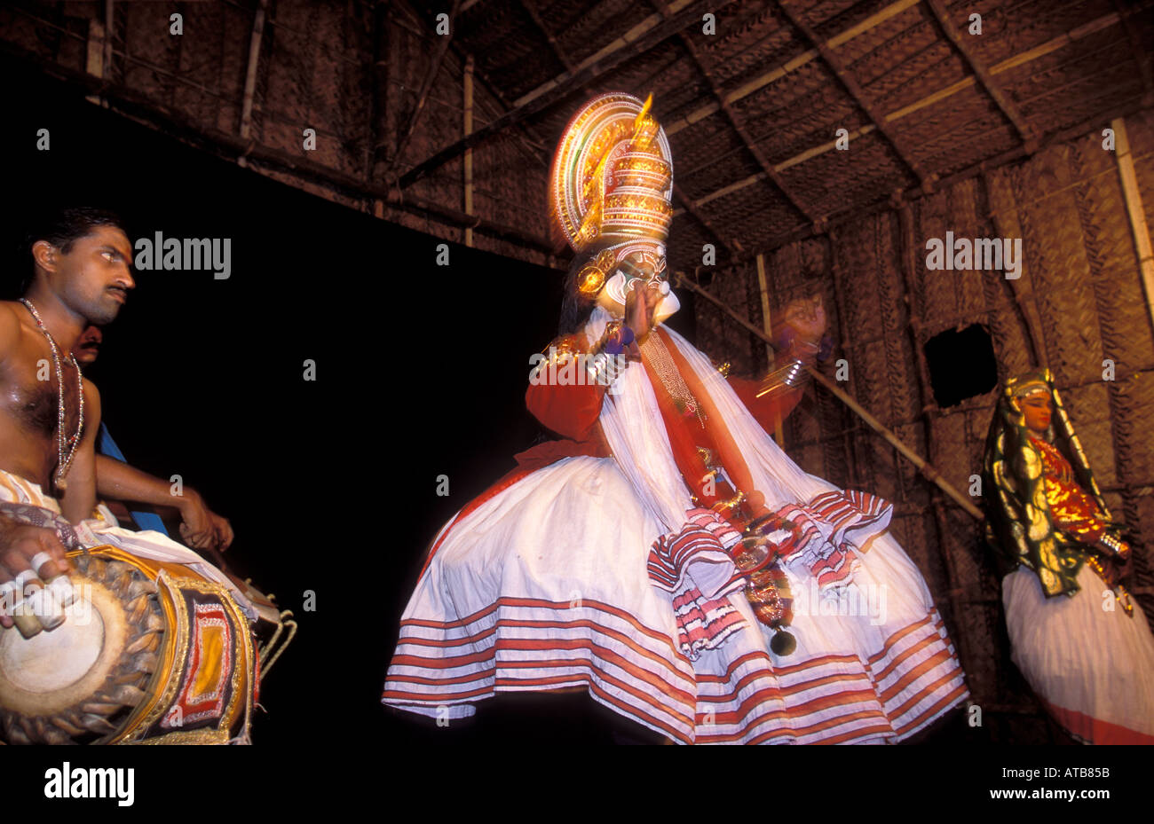 India Kerala cochin Kathakali performance a traditional dancing drama ...