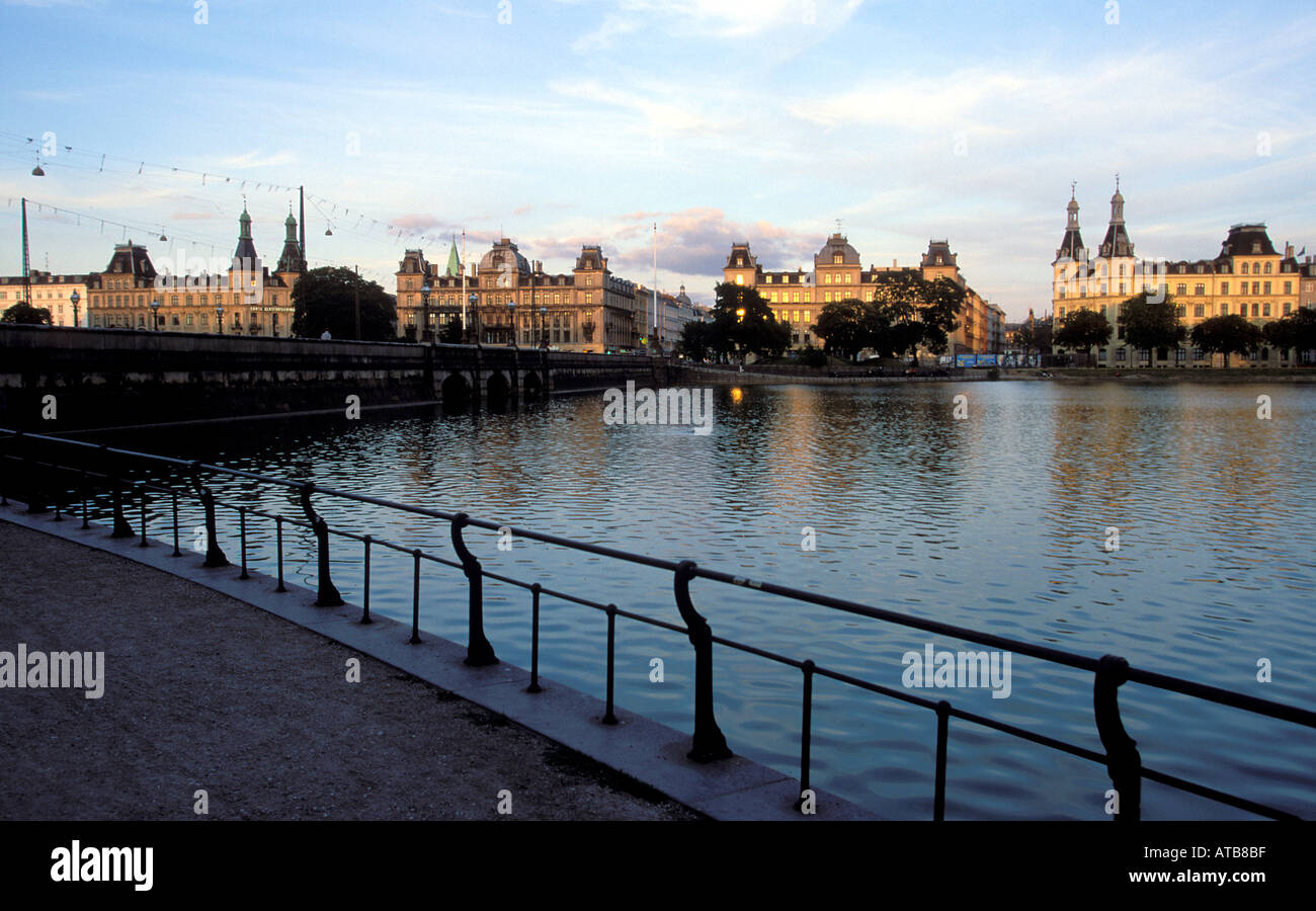 Denmark Copenhagen The lakes area in Copenhagen Stock Photo - Alamy