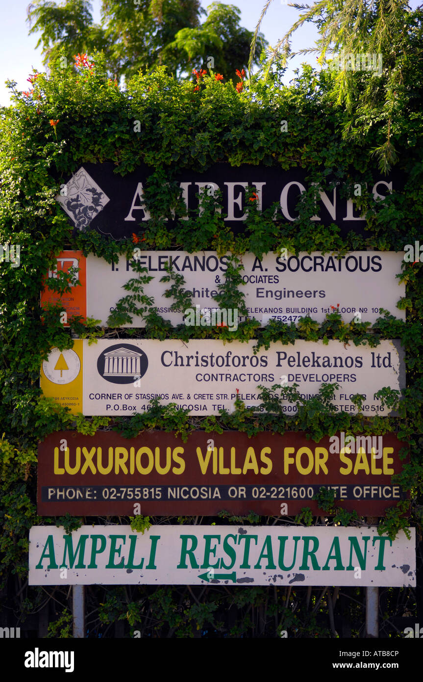 overgrown signs pissouri bay cyprus holiday vacation travel tourism ...