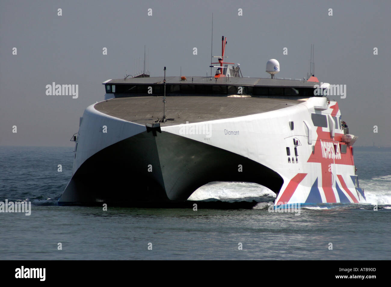 Hoverspeed Seacat entering Dover Harbour England Stock Photo - Alamy