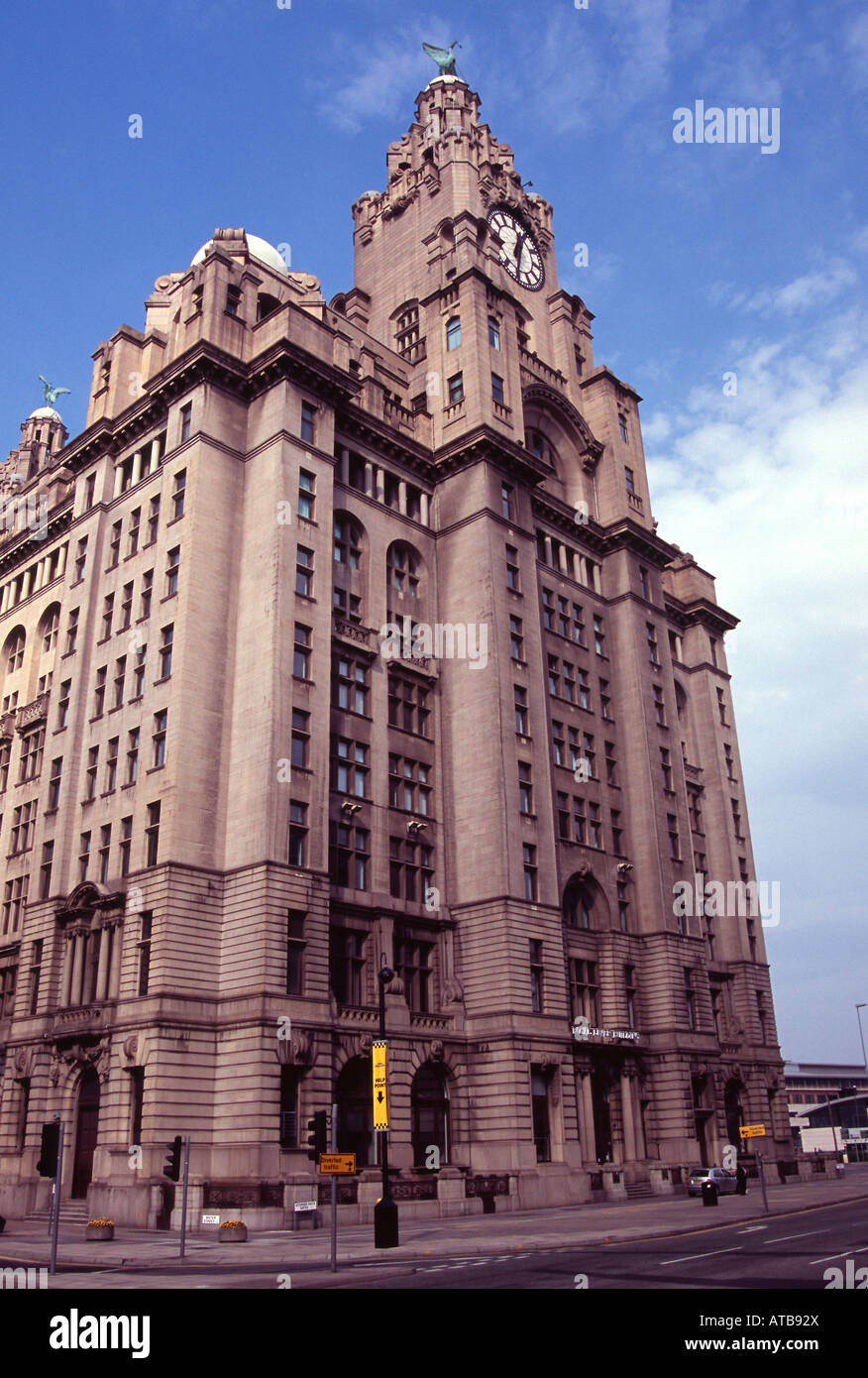 The Royal Liver Building liverpool england uk gb Stock Photo - Alamy