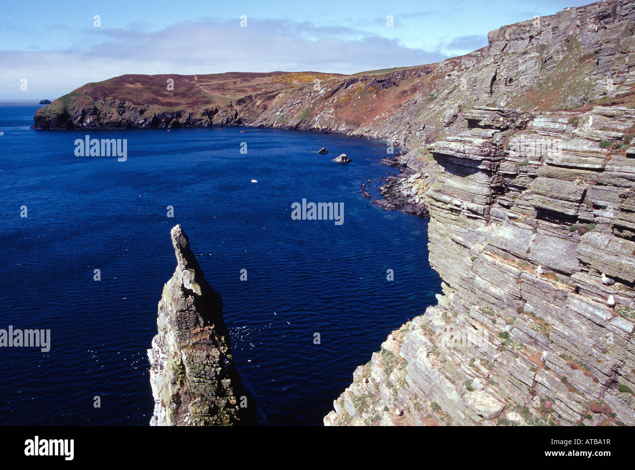 the chasms natural cliff features isle of man uk Stock Photo - Alamy