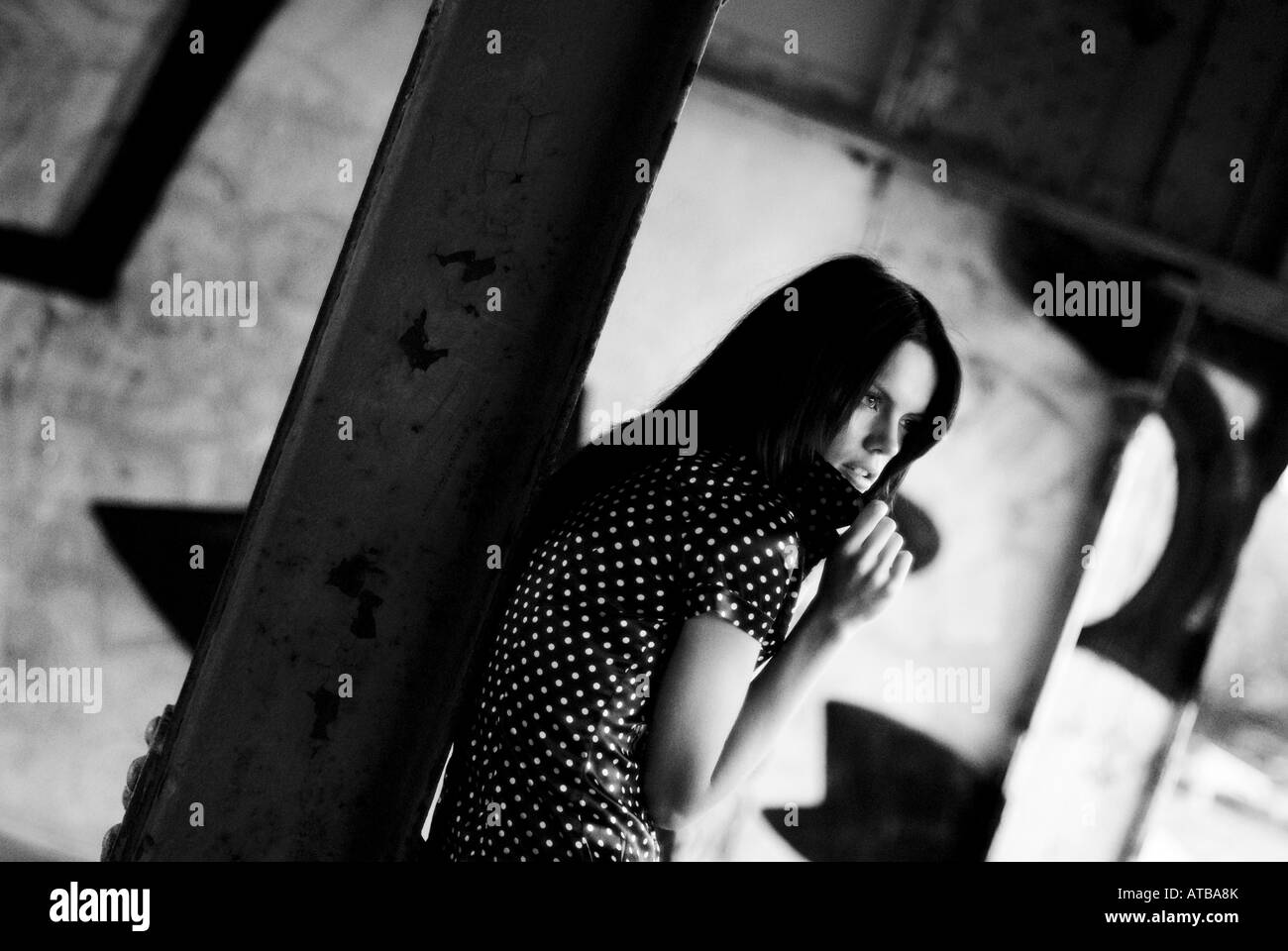 A beauty standing Black and White Stock Photos & Images - Alamy