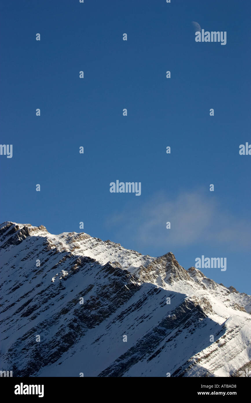 Snow covered mountain in Banff National Park Alberta Canada Stock Photo ...