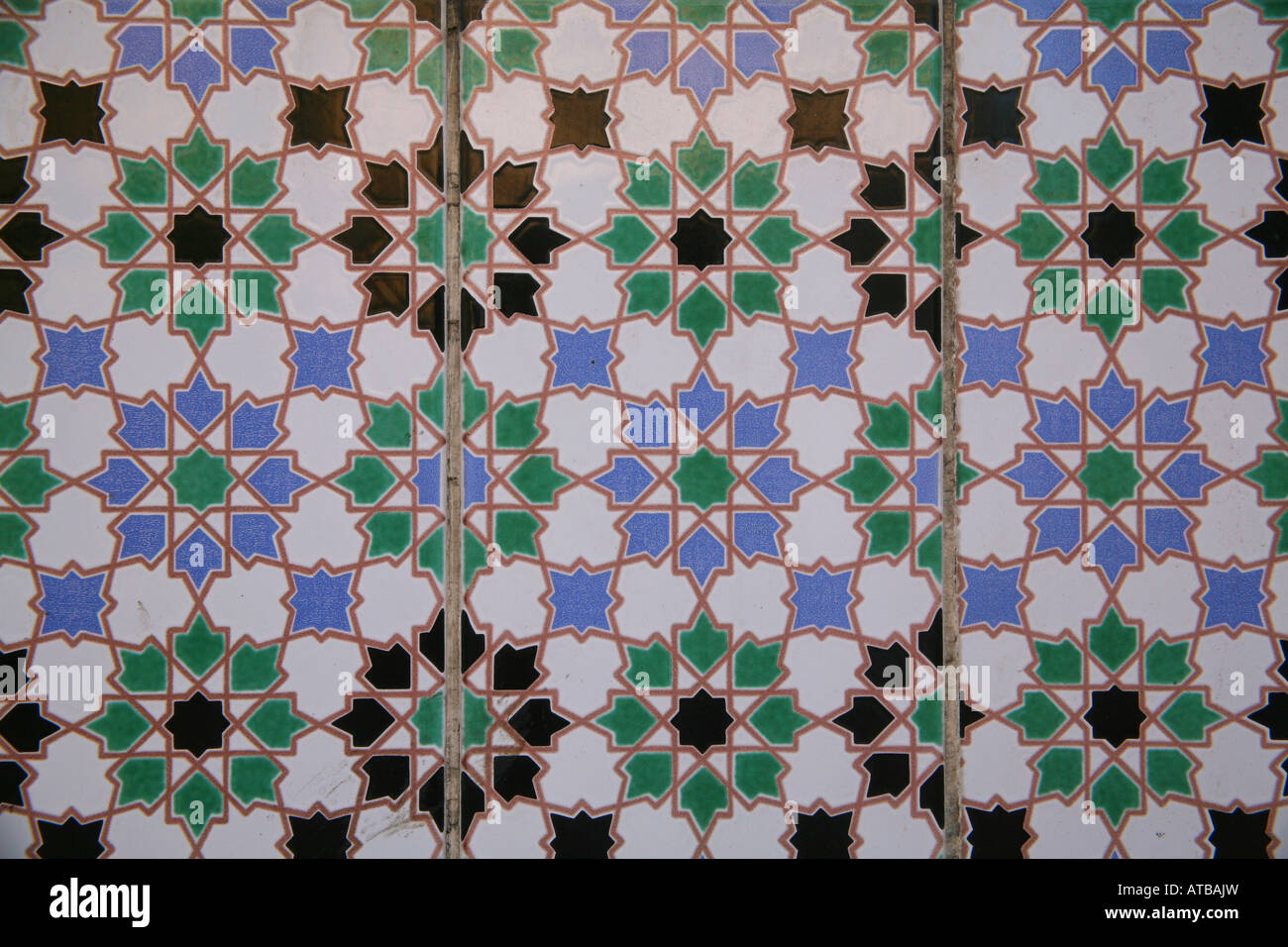 Traditional tiles used as decoration in a mosque Stock Photo - Alamy