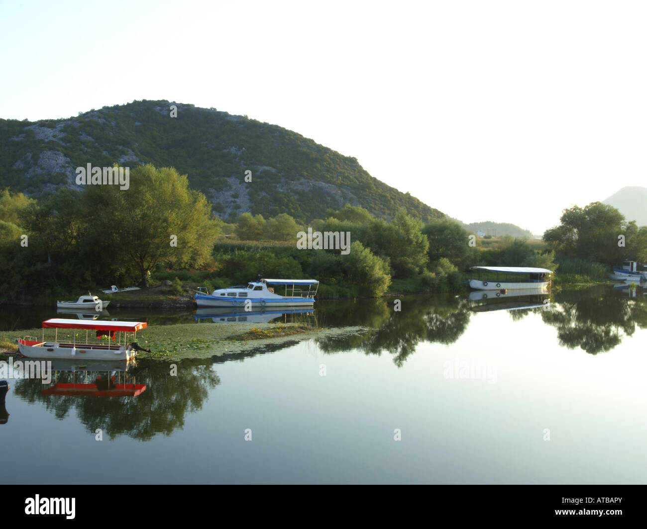 ships at lake Skutari, Serbia and Montenegro, Skutari See Stock Photo ...