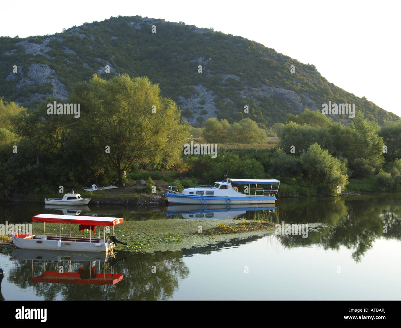 ships at lake Skutari, Serbia and Montenegro, Skutari See Stock Photo ...