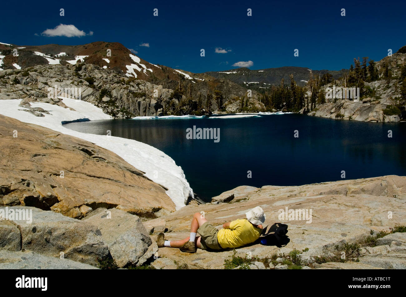 Lake Le Conte and the high alpine mountain peaks of Desolation ...