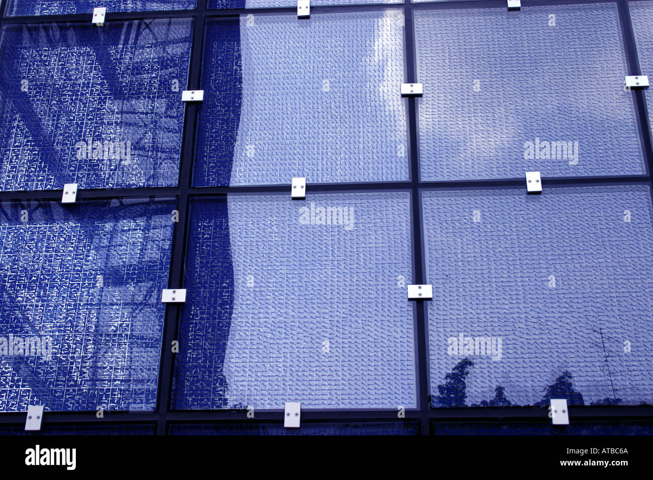 Ultra modern translucent church Herz Jesu Kirche Munich Muenchen blue ...