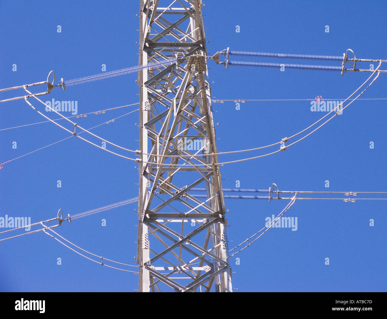 Detail of electrical pylon Stock Photo - Alamy