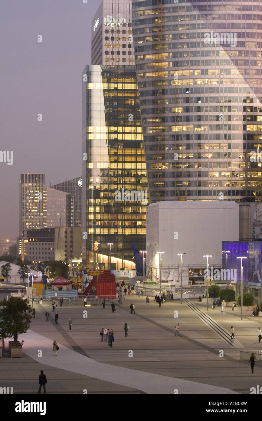 view of the high-rise buildings in La Defense, France, Paris Stock ...